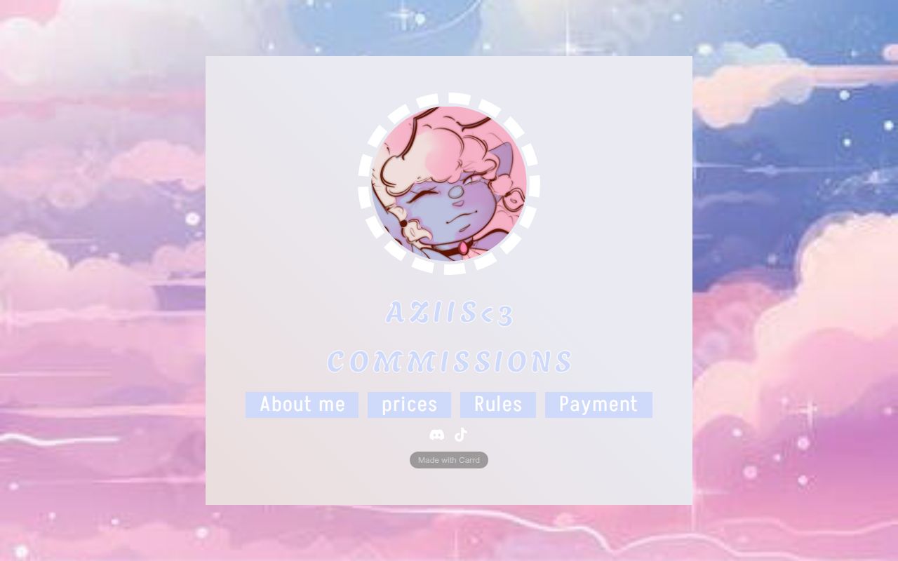 Commission card